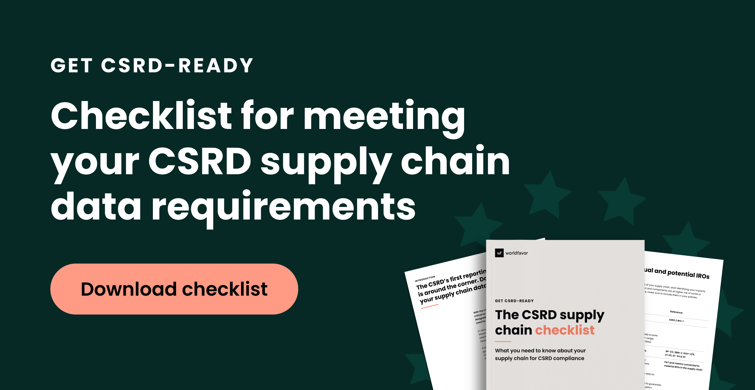Checklist: CSRD supply chain data needs