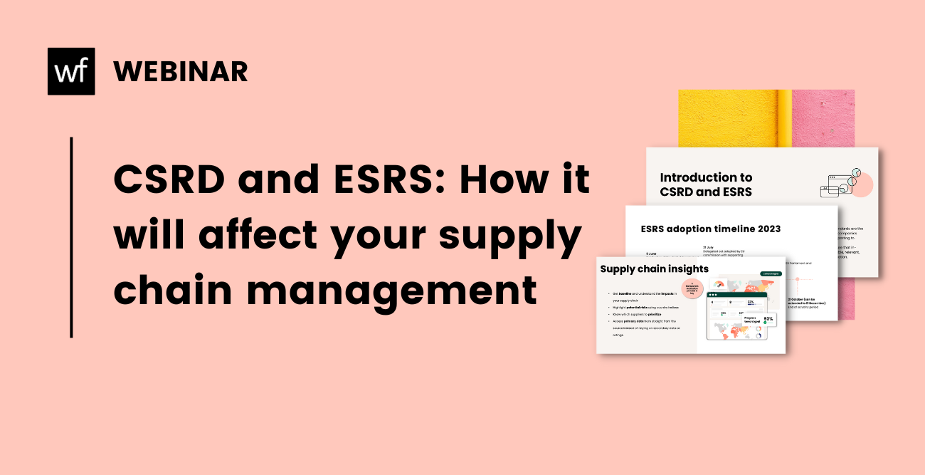 Webinar: CSRD and ESRS: How it will affect your supply chain management