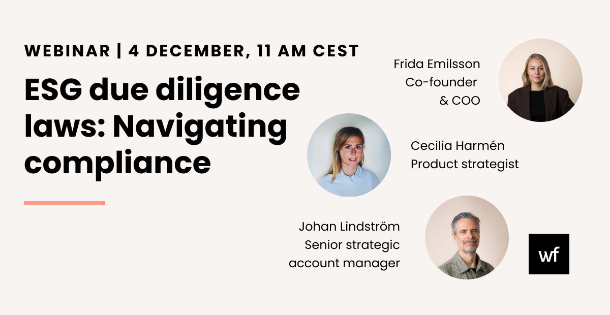 Webinar: ESG due diligence laws: Navigating compliance