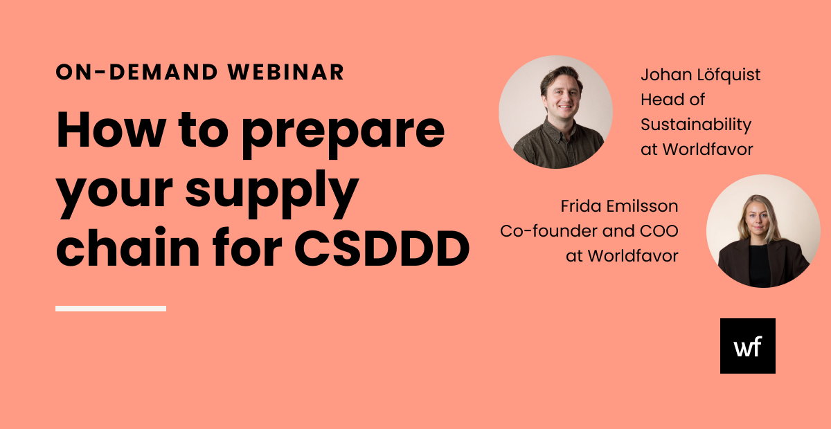 Webinar: How to prepare your supply chain for CSDDD