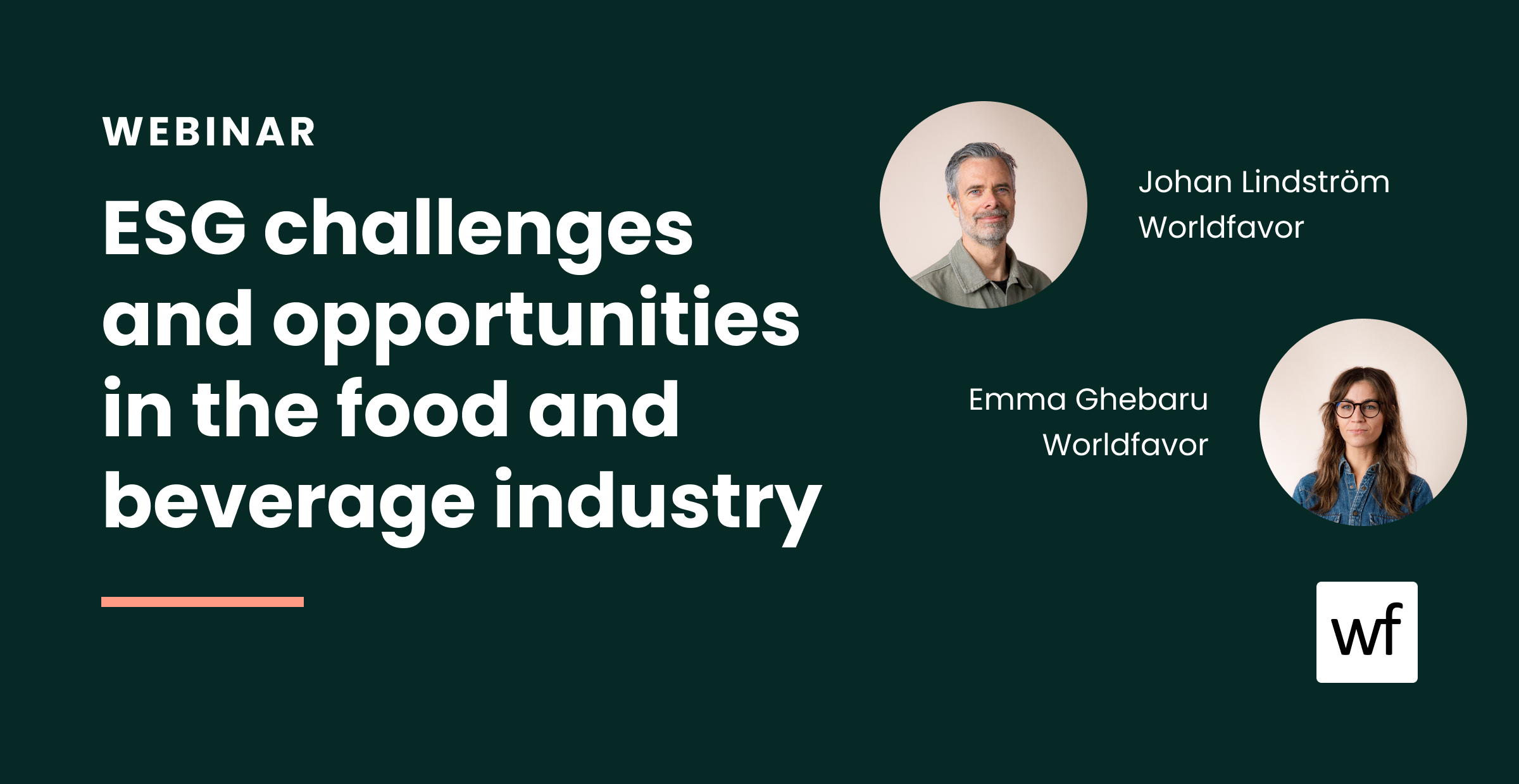 Webinar: ESG challenges and opportunities in the Food and Beverage Industry